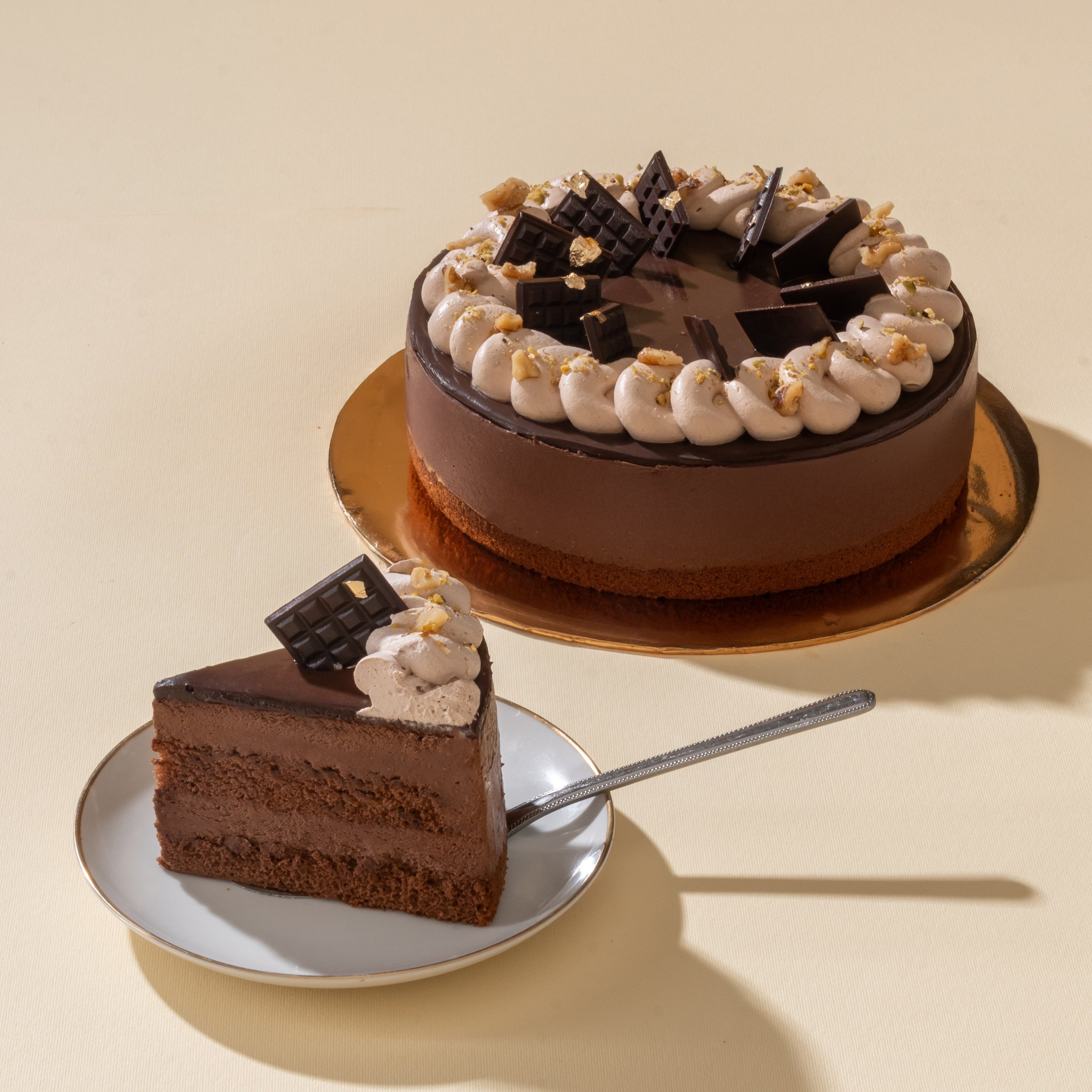 Hazelnut Dark Chocolate Mousse Cake – ButterJoy
