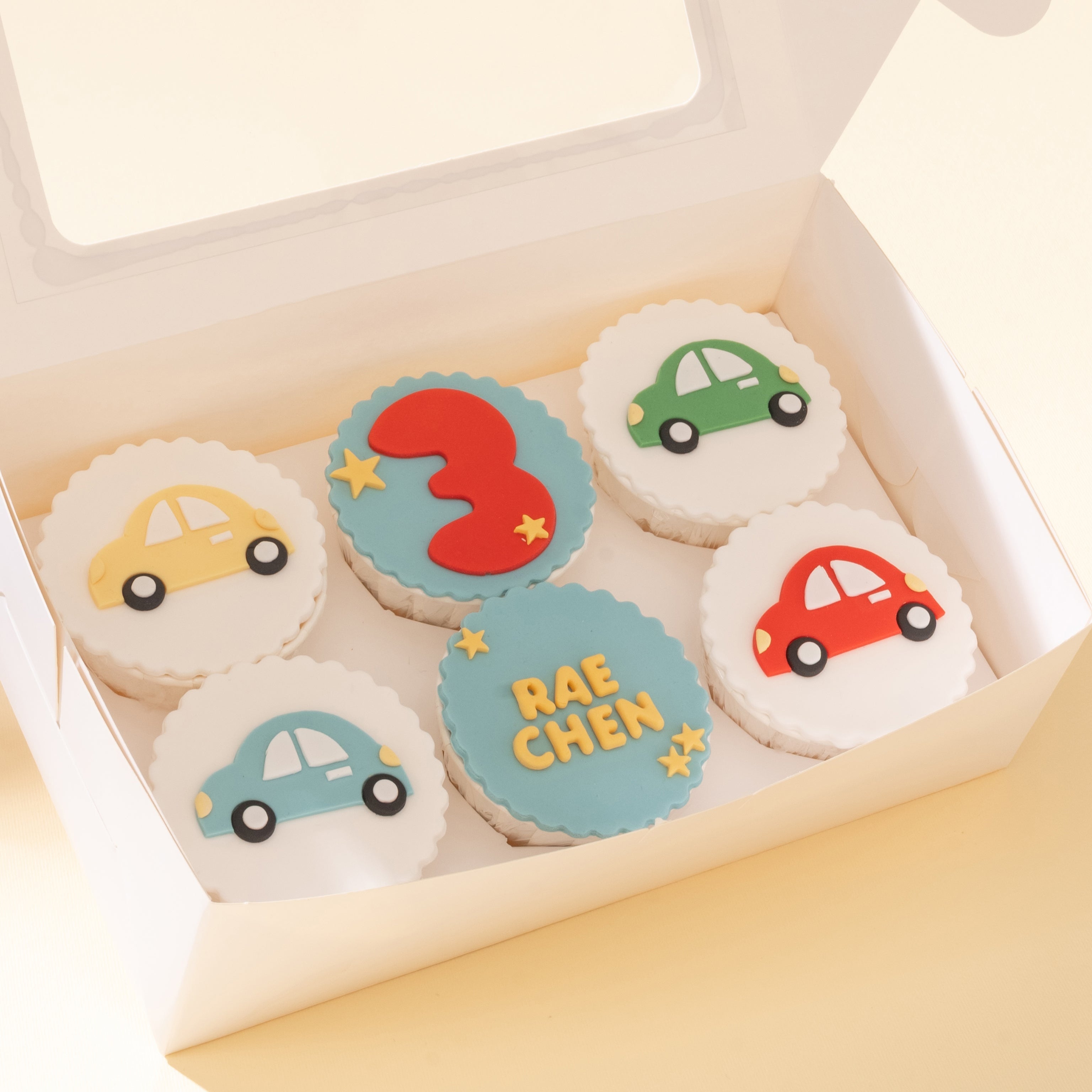 Cupcake - Roadway Car 6 Pcs (Fondant) – ButterJoy